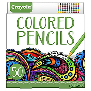 Crayola Colored Pencils For Adults (50 Count), Deluxe Art Pencil Set, Easter Gifts [Amazon Exclusive]