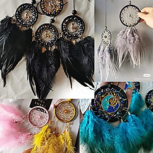 Happy Feather 100PCS Saddle Hackle Rooster Feather for Crafts, 5-7 inch Natural Pheasant Neck Feathers DIY Pendant Earrings Dream Catcher-White