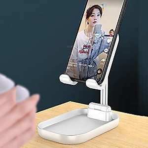 N/A Cell Phone Stand, Angle Adjustable Phone Stand,Desktop Sturdy Aluminum Metal Phone Holder,Compatible with Mobile Phone Tablet