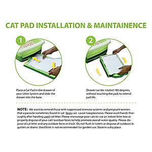 Peritas Cat Pads | Generic Refill for Breeze Tidy Cat Litter System | Cat Liner Pads for Litter Box | Quick-Dry, Super Absorbent, Leak Proof | 16.9"x11.4" (Original, 20 Count)