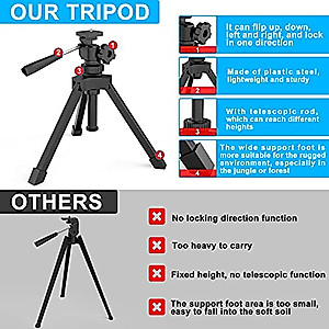 Emarth 20-60x60AE 45 Degree Angled Spotting Scope with Tripod, Phone Adapter, Carry Bag, Scope for Target Shooting Bird Watching Hunting Wildlife
