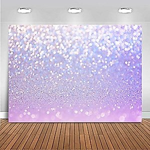 Mocsicka Light Purple Bokeh Backdrop for Photography Newborn Baby Shower Portrait Party Decoration Abstract Halo Dots (Not Glitter) Photoshoot Props (7x5ft)
