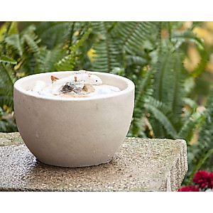 Foreside Home and Garden Multicolor Tidepool Ceramic Indoor Water Fountain with Pump