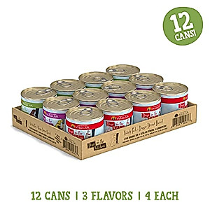 Weruva Dogs in the Kitchen, Variety Pack, Doggie Dinner Dance!, Wet Dog Food, 10oz Cans (Pack of 12)