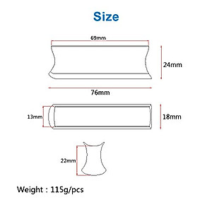 Alnicov Stainless Steel Guitar Slide Tone Bar for Dobro, Lap Steel Guitar, Hawaiian Guitar, Electric Guitar Accessories - Chrome