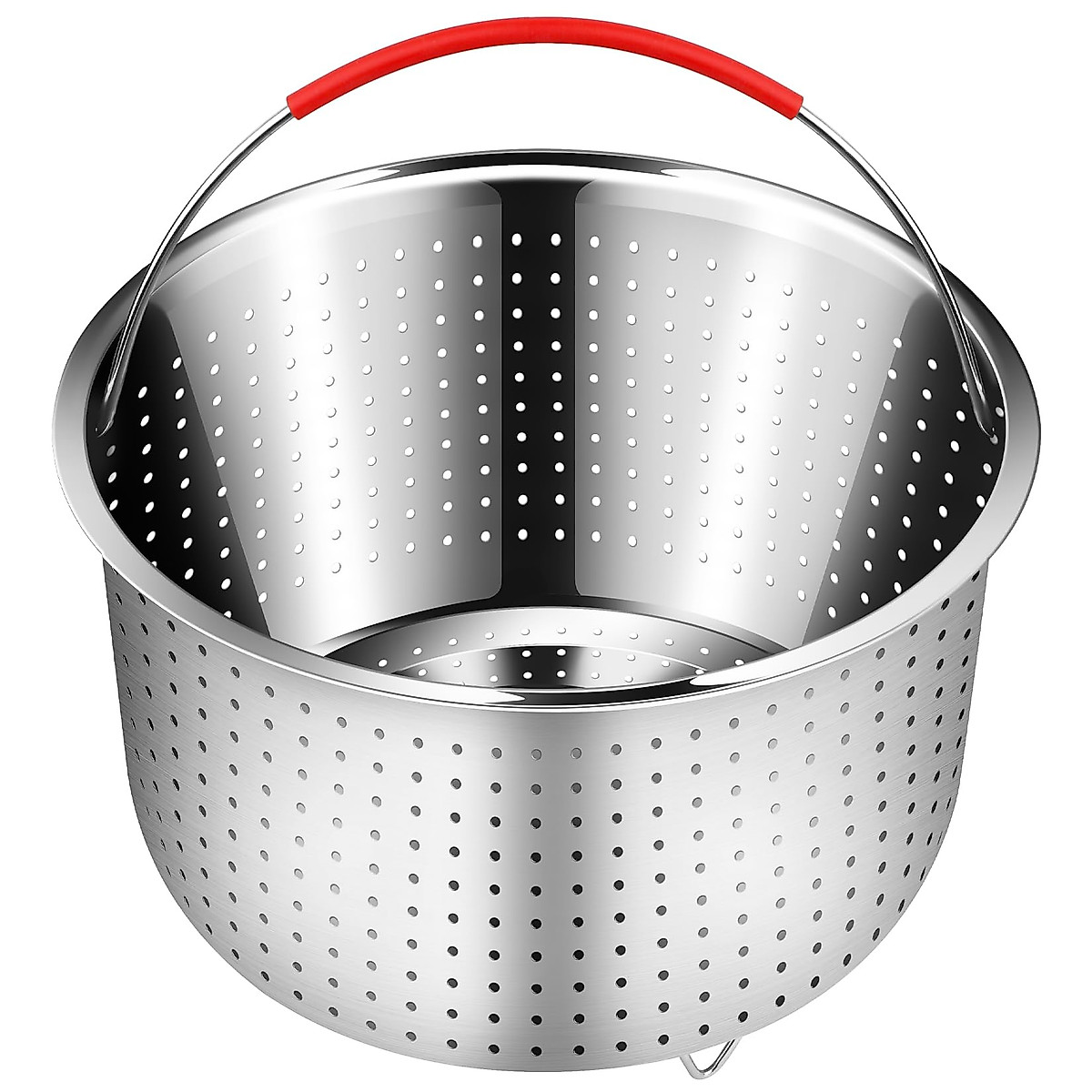 REDANT Steamer Basket for Instant Pot Accessories 8 qt, Pot Strainer Steamer for cooking, Steam Basket Stainless Steel Steamer Insert for Vegetables, Egg, Pasta (Free 2 Pcs silicone gloves), 8 Quart