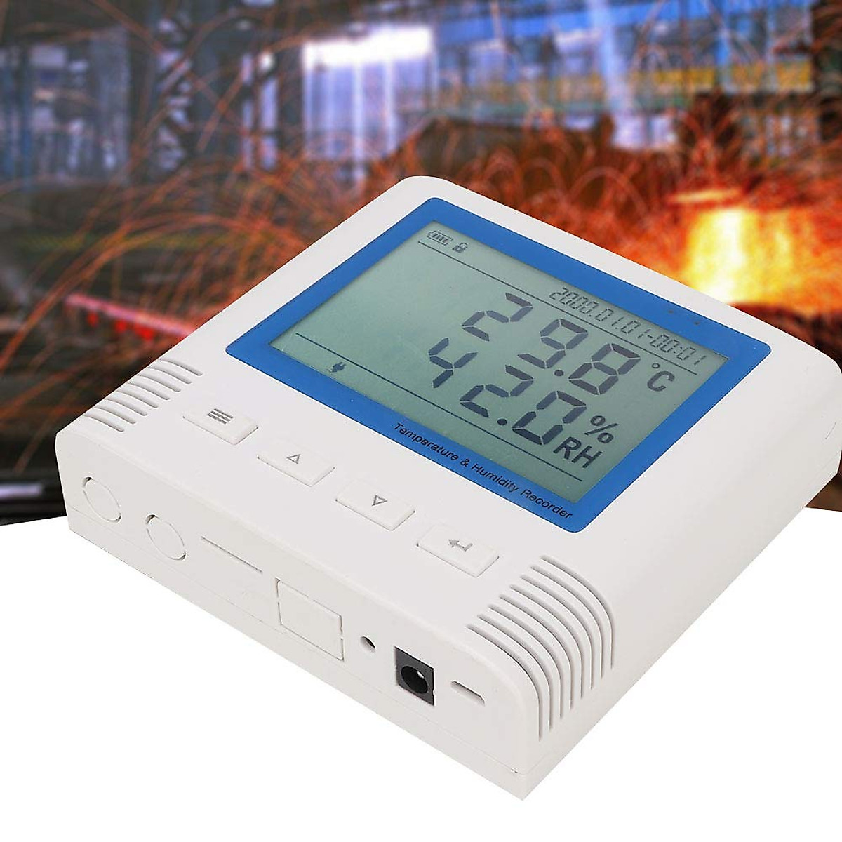 Reusable USB Ambient Temperature Humidity Data Logger Indoor Temperature and Humidity Monitor with PDF Report