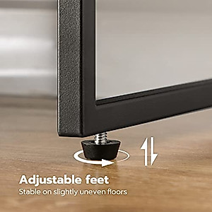 HOOBRO 4 Tier Shoe Rack, Shoe Storage Organizer, Shoe Shelf with 3 Mesh Shelves, Hold 12-15 Pairs of Shoes, Wood Look Accent Furniture with Metal Frame, for Entryway, Living Room, Hallway BF64XJ01