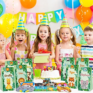 Mepmela Safari Party Favors, 134PCS Jungle Party Favors Birthday Party Supplies - Wild Animals Party Favors for Kids Birthday, Baby Shower, Jungle Safari Party Decorations, Goodie Bag Stuffers