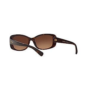 Coach HC8168 Sunglasses, Dark Tortoise/Brown Gradient, 56 mm