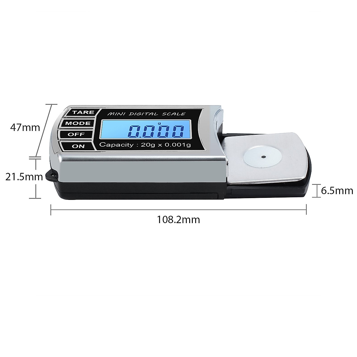 Proster 20g/0.001g Turntable Stylus Force Tracking Scale Phono Turntable Cartridge Gauge Tone Arm Scale Record Stylus Alignment with LCD Backlight 1 Tray 2 AAA Batteries for Tonearm Phono Cartridge