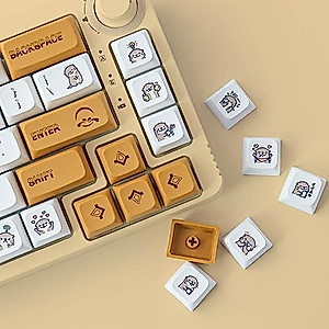 Tsungup PBT Keycaps 134 Keys XDA Profile Keycaps Dye-Sublimation Cute Mizuse Custom Keycaps Full Set for ANSI Layout Cherry MX Switches Mechanical Keyboards