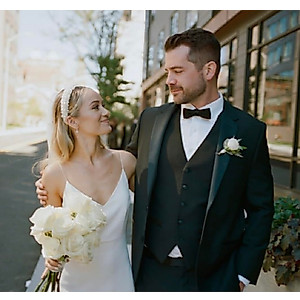 WOVOWOVO Women's Pearl Bridal Headband with Rhinestones - Elegant Hair Hoop and Hairbands Accessories for Wedding and Brides