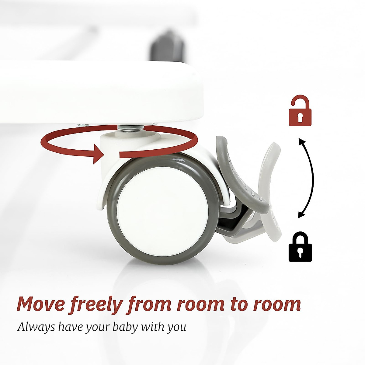 VaVaSoo Rocking Bassinet for Baby Automatic Bedside Bassinet Electric Baby Cradle 5 Heights Adjustable Bedside Sleeper for Babies Infant Smart Auto Rocking Crib 3 in 1 Baby Bassinet on Wheels, White