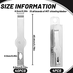 40 Pack Craft Knife Blades #17 Hobby Knife Replacement Blades Precision Knife Blade Hobby Knife Blades Art Knife Blade for Knife Craft Scrapbooking Cutting Caving Chiseling Shaving Supplies