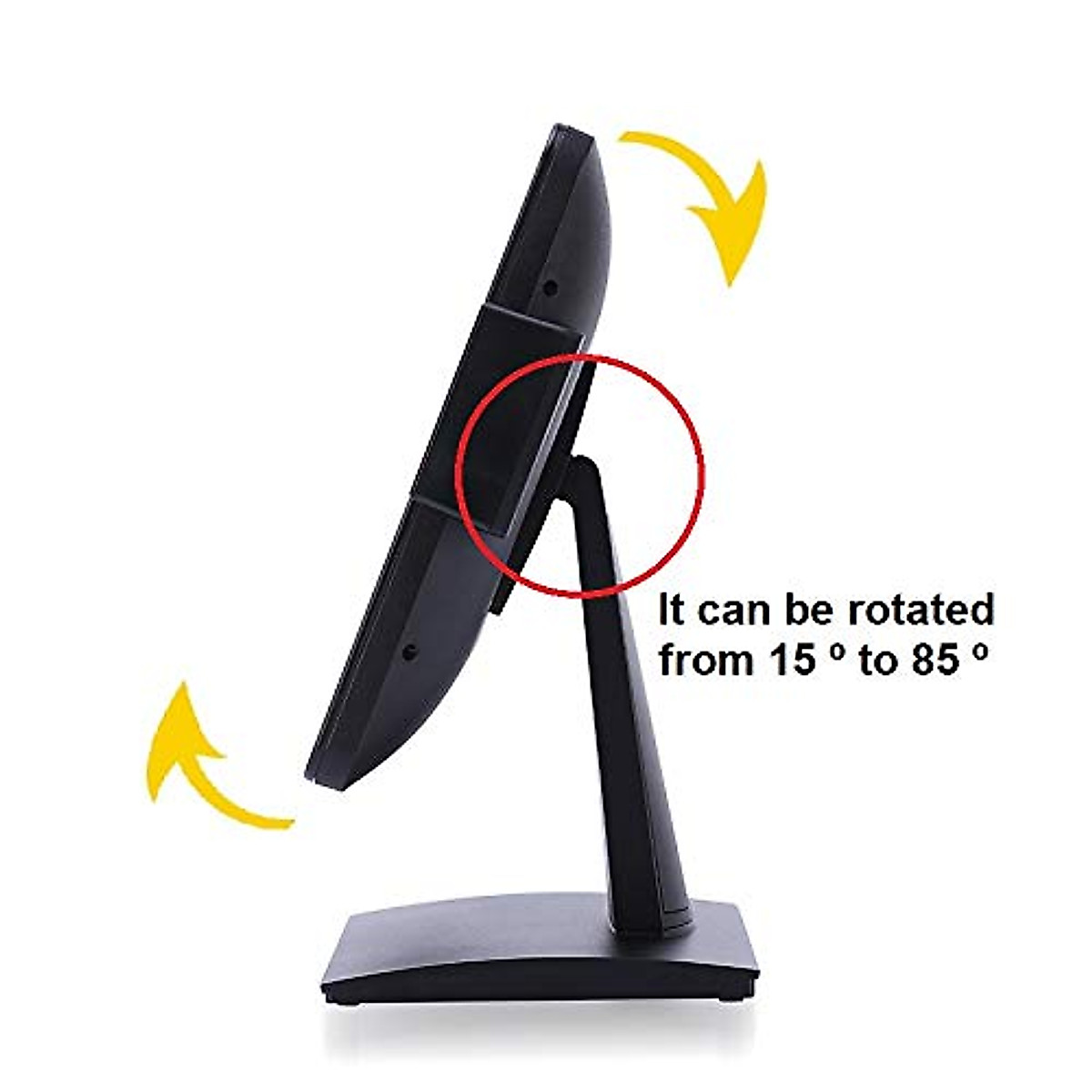 DeYoWo 15 Inch 4:3 Ratio 10 Point Projective Capacitive Touch Screen Monitor, Touch POS Monitor with MSR, Stable Base No Shaking, USB Free Driver