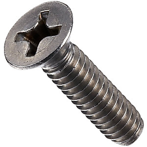 MonsterBolts - M5 x 10mm Phillips Flat Head, DIN 965, Stainless Steel, 50 Pack