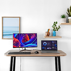 SideTrak Select Edgeless Desktop Computer Monitor 23.8” HD 1080p LED VA Matte Desktop Screen | 60-75Hz Refresh Rate | HDMI, VGA | Certified Blue Light Protection | Enhanced Color Vibrance