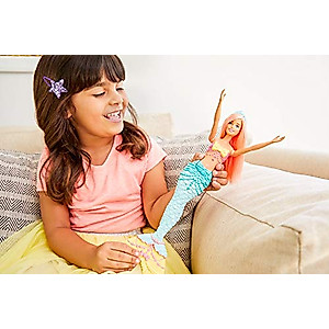 Barbie Dreamtopia Mermaid Doll, approx. 12-inch, Rainbow Tail, Coral Hair, for 3 to 7 Year Olds​​​