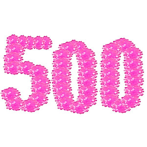 Regal Bingo Plastic Bingo Chips 500 Pcs - Clear Transparent Counters Game Chips Set for Board Game - Fun Bingo Night - 3/4 Inch Pink Color
