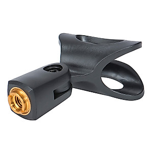 Bearstar Universal Adjustable Desk Microphone Stand Portable Foldable Tripod MIC Tabletop Stand with Small Plastic Microphone Clip Such as Sm57 Sm58 Sm86 Sm87