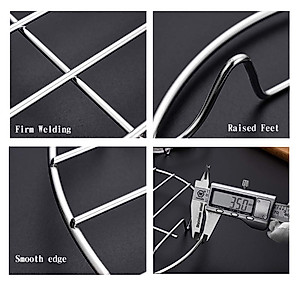 3 Pack Cooling Steaming Cake Rack, 6/7/8 inch round cooling rack, Stainless Steel Round Rack, for Air Fryer/Stockpot/Pressure Cooker/Round Cake Pan, Healthy & Dishwasher Safe