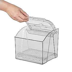 Restaurantware Met Lux 1.6 Gallon Food Storage Container, 1 Airtight Treat Box - With Scoop, Holds Up To 25 Cups, Clear Plastic Cereal Container With Lid, For Kitchen Or Pantry Organization