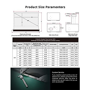 VIVIDSTORM-Projector Screen with Stand Portable Folding Stand Indoor Tension Floor Screen 4k HD All White Cinema, 4K/3D/UHD Gaming/Home Cinema,Compatible with Normally Projector,VSDSTWA84H