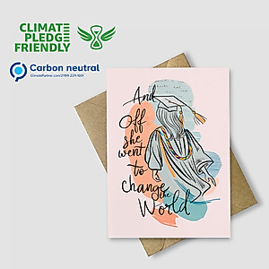 Graduation Card for Her - High School College Graduation Cards 2024 for Women - Masters Degree Congratulations Cards for Girls - Proud of You Card for Daughter, Granddaughter, Sister, Niece - And Off