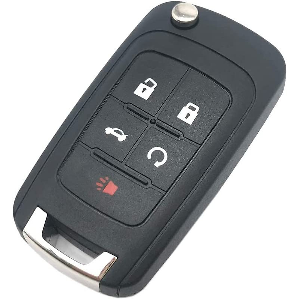 Horande 5 Buttons Replacement Key Fob Cover Case fit for Chevy Malibu Cruze Camaro Volt Equinox Sonic Keyless Entry Key Fob Shell OHT01060512