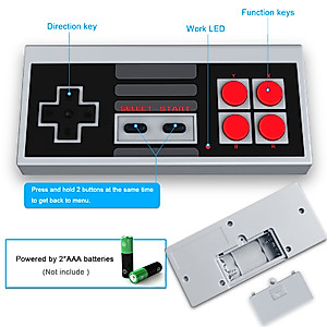 EASEGMER Handheld Games Controller for GV300S Games Console - Handheld Controller Gamepad Family Gift for Two Players (Grey Controller)