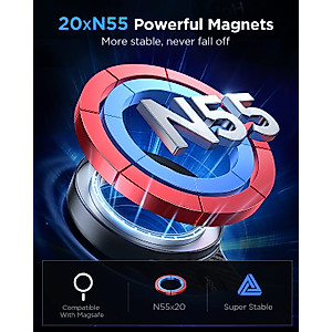 JOYROOM Fits for MagSafe Car Mount, [20 Strong Magnets] Magnetic Car Phone Holder Mount, [Easily Install&Never Blocking Vent] Magnetic Phone Mount for Car for iPhone 15 Pro Plus 14 13 12 MagSafe Case