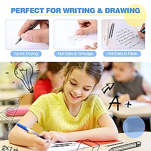 30 Pieces Pen Refills Black Ink Pen Refills Ballpoint Pen Refill 1.0 mm Replacement Ink Refill Bulk for Retractable Pens Office School Supplies, Medium Point (Black)