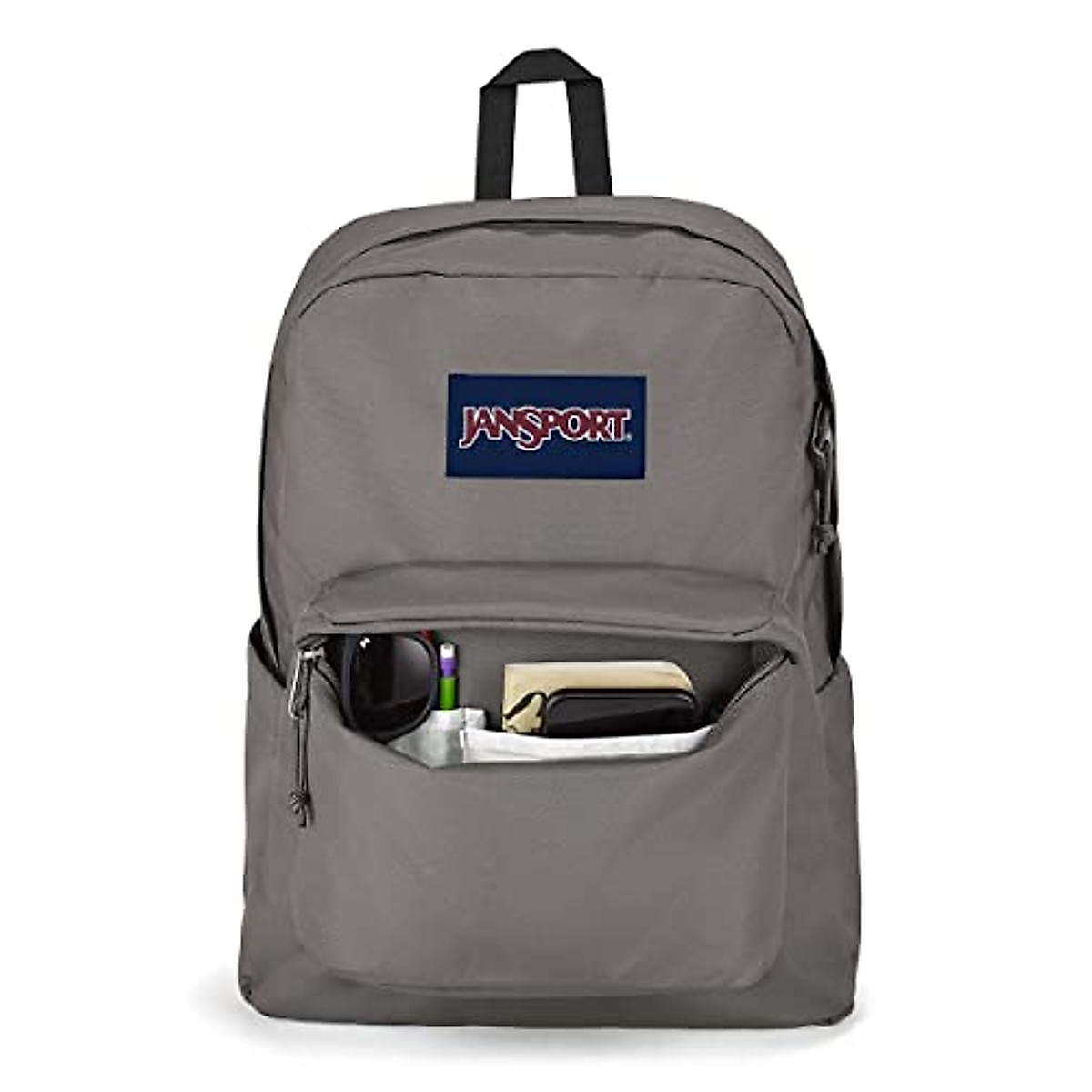 JanSport Superbreak Plus Backpack - Work, Travel, or Laptop Bookbag with Water Bottle Pocket, Graphite Grey