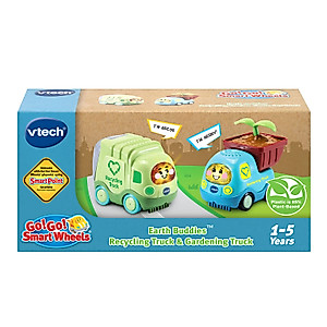 VTech Go! Go! Smart Wheels Earth Buddies Vehicle 2-Pack with Gardening Truck and Recycling Truck