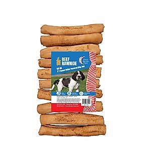 American Made Treat Co - Dog Treats, Peanut Butter Flavor Beef Rawhide Chip Rolls, Puppies to Seniors, Dental Dog Bone Alternative - 5” Rolls - 20 Pack