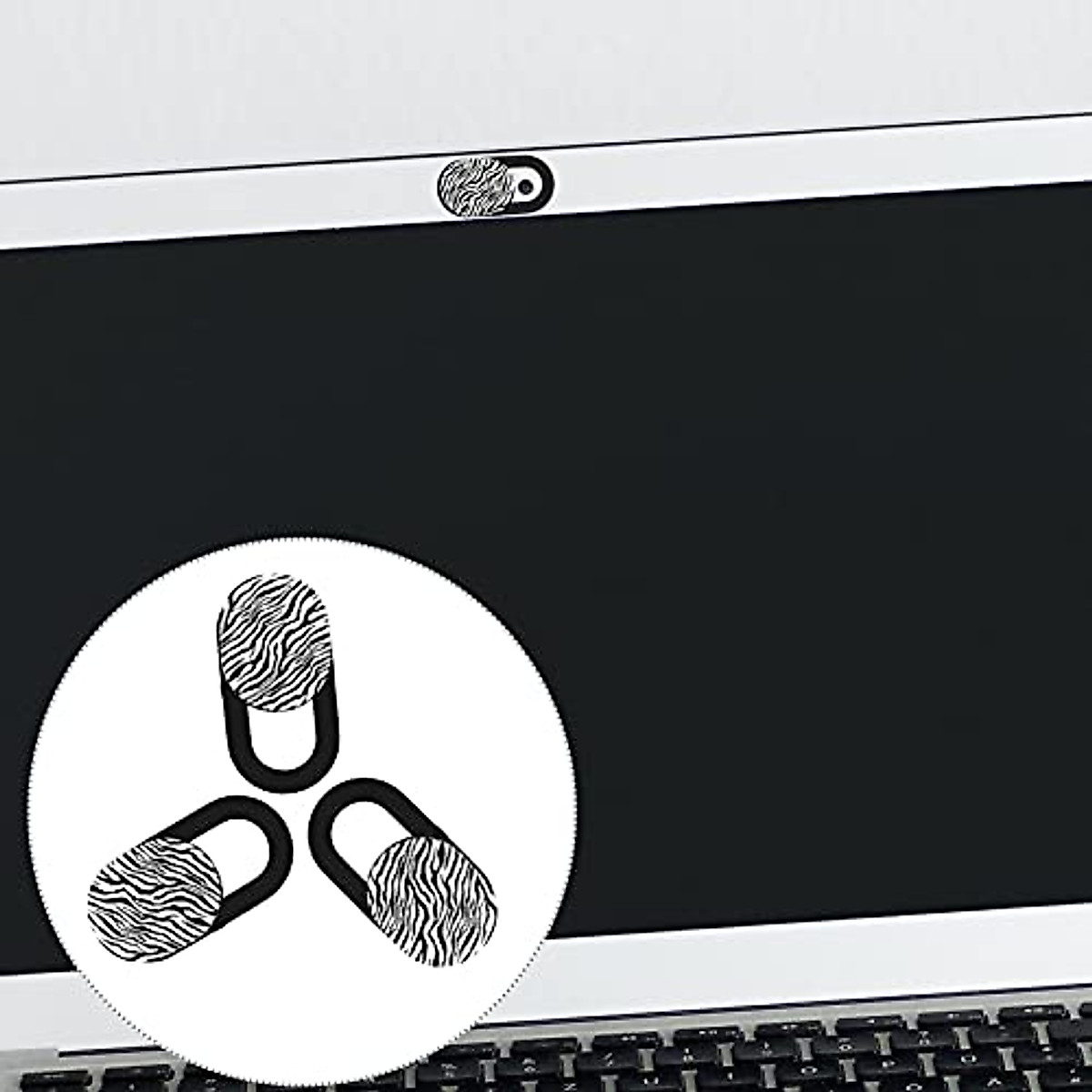 OSALADI Computer Camera Computer Camera Computer Stickers 3pcs Webcam Cover Slide Laptop Camera Cover Slide Blocker for Computer Tablets Black Slides Computer Stickers Computer Stickers