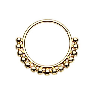 Golden Bali Ball Steel Bendable WildKlass Nose Hoop (20g 5/16" (8mm))