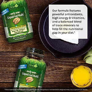 Irwin Naturals Only One Liquid-Gel Multi - 60 Liquid Softgels - No Iron Daily Essential Vitamins, Minerals, Antioxidants, Omega-3 & Green Super Foods