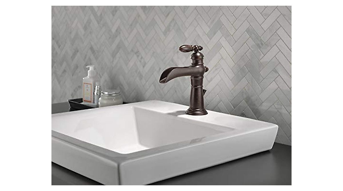 Delta Faucet Victorian Bronze Bathroom Faucet - Waterfall Elegance