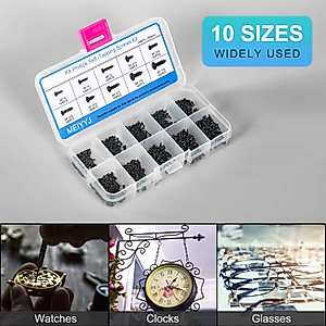 MEIYYJ 10 Kinds Small Multi-Purpose M1 M1.2 M1.4 M1.7 Phillips Head Micro Screws Self-Tapping Electronic Screws Assortment Kit Pack of 1000