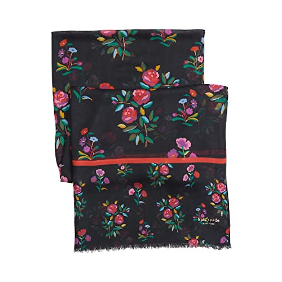 Kate Spade New York Autumn Floral Oblong Black One Size