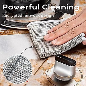 WEERSHUN Multifunctional Non-Scratch Wire Dishcloth,2025 New Steel Wire Dish Towel for Wet and Dry Wire Dishcloth for Dishes Sinks Counters Tops of Stoves(5pcs)