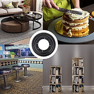 4Pack 5.50 Inch Round Lazy Susan Turntable Bearing Plate 5/16”Thick Lazy Susan Hardware, Rotating Swivel Plate with 300lbs Load Capacity, Lazy Susan Turntable Base for Serving Tray, Table, Kitchen
