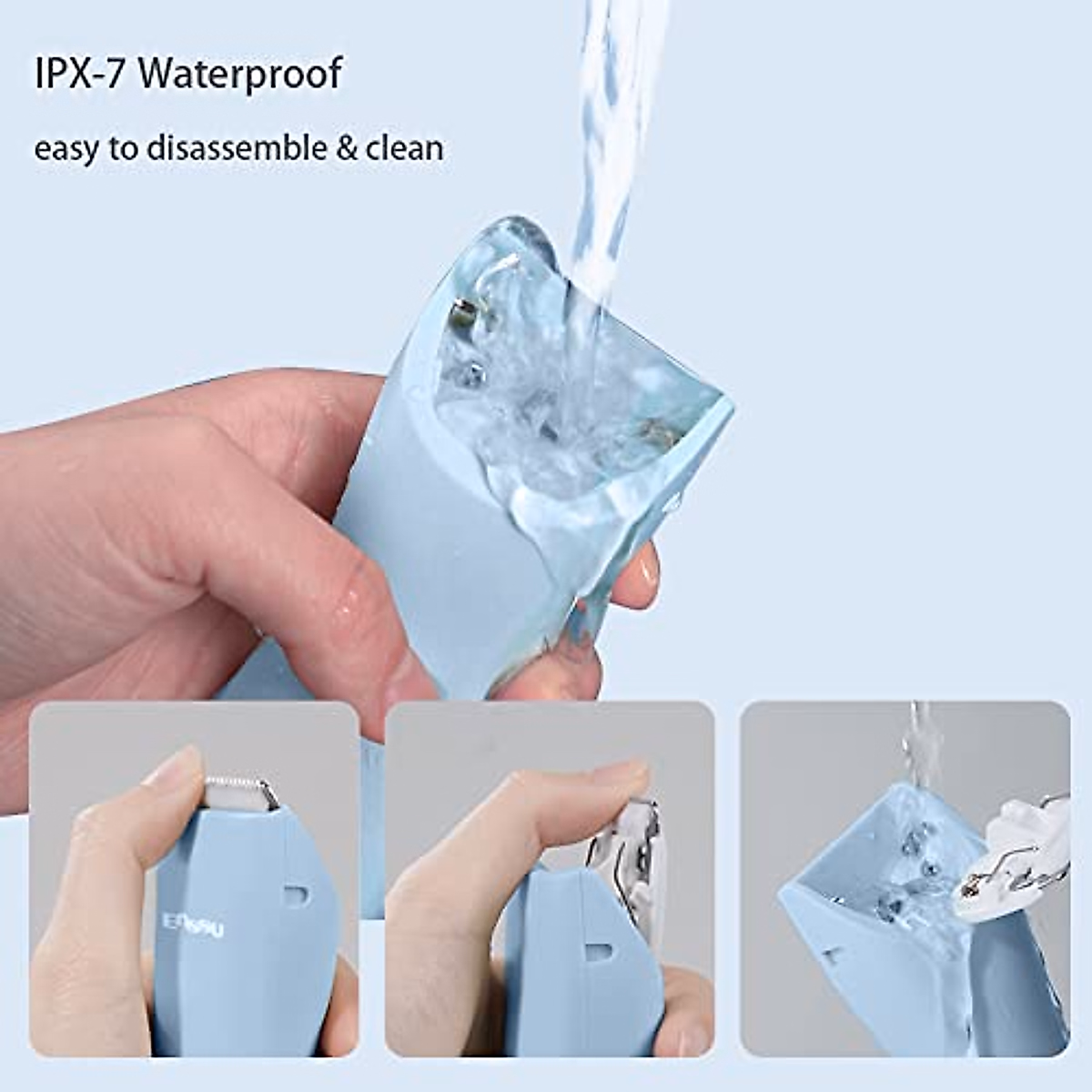 Favrison Baby Hair Clippers, Professional Quiet Hair Trimmer for Kids and Toddler, Waterproof & Rechargeable Cordless Hair Cutting Machine for Children, with LCD Display