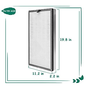 Asheviller Replacement Filter, Compatible with MA Series 112 V2.0 Air Purifier,3 in 1 Pre-filter, H13 True HEPA Filter and Activated Carbon Filter, 2 Pack