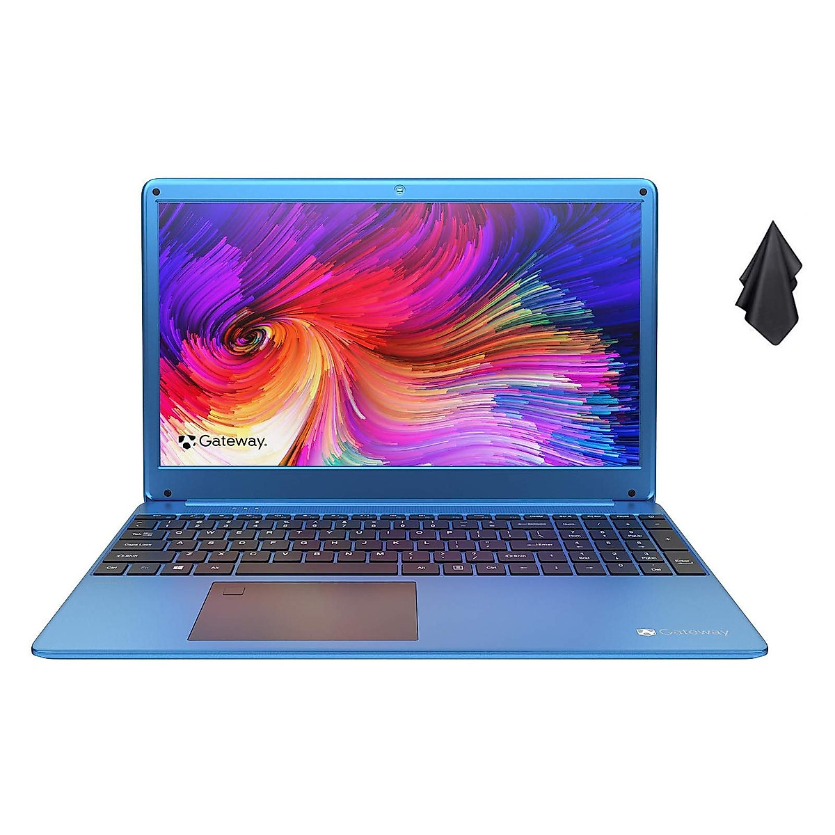 2021 Newest Gateway 15.6" FHD Ultra Slim Laptop, AMD Ryzen 5 3450U (Better Than i7-8565U), 16GB RAM, 256GB SSD, THX Audio, Fingerprint Scanner, Webcam, HDMI, WiFi, Windows 10 Home, Blue+Oydisen Cloth