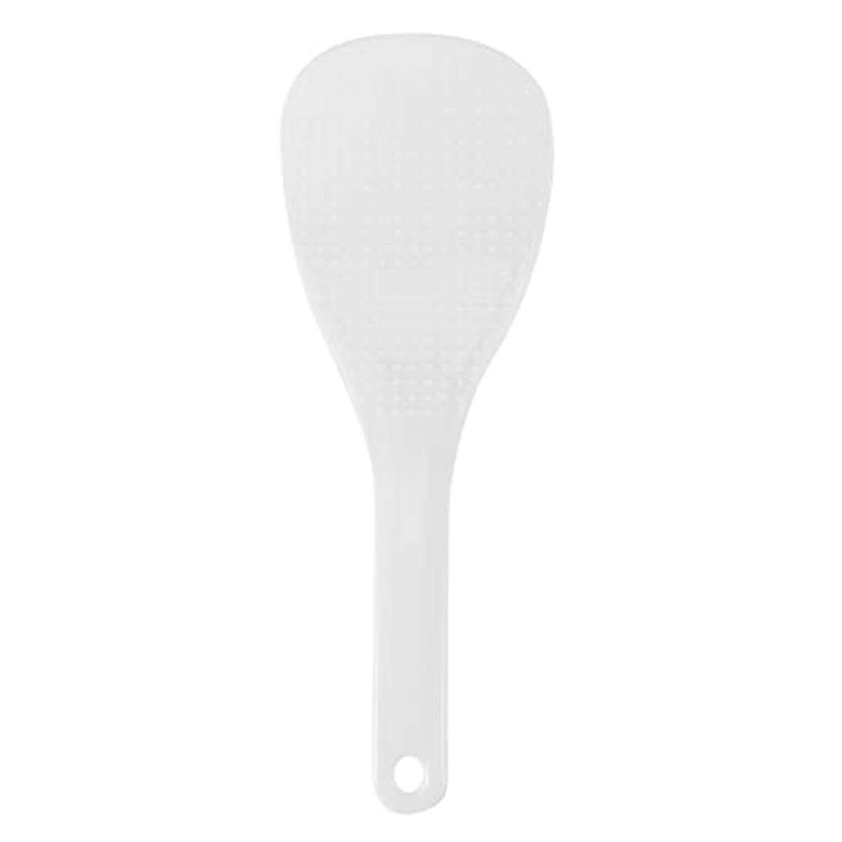 pizarra Kitchen Dotted White Plastic Flat Rice Scoop Paddle Meal Spoon
