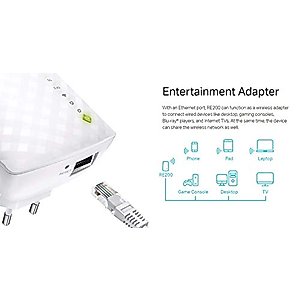 TP-Link AC750 Wifi Range Extender | Up to 750Mbps | Dual Band WiFi Extender, Repeater, Wifi Signal Booster, Access Point| Easy Set-Up | Extends Wifi to Smart Home & Alexa Devices (RE200)