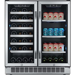 EdgeStar CWB2886FD 30-Inch Built-In Wine and Beverage Cooler with French Doors